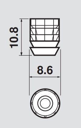 Blum 8mm Round Dowel Assembly Aid | Advanced Hardware Supply